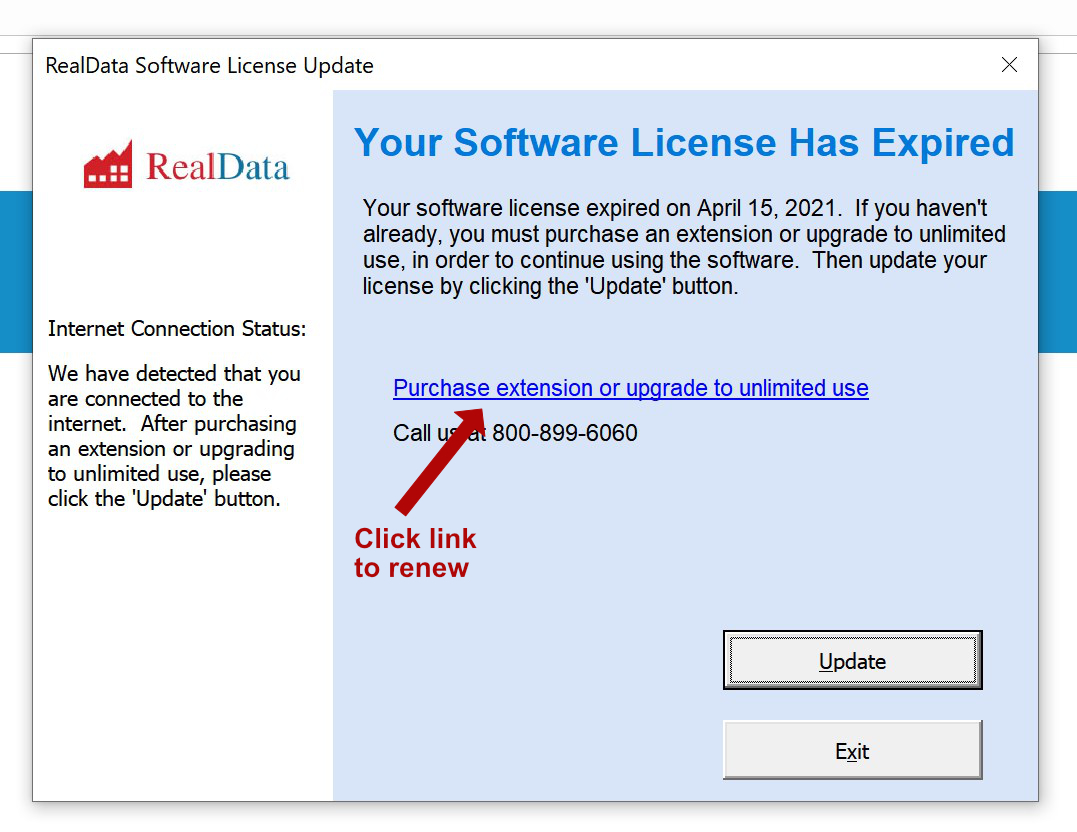 How to add time to your 30-day software license - RealData Software
