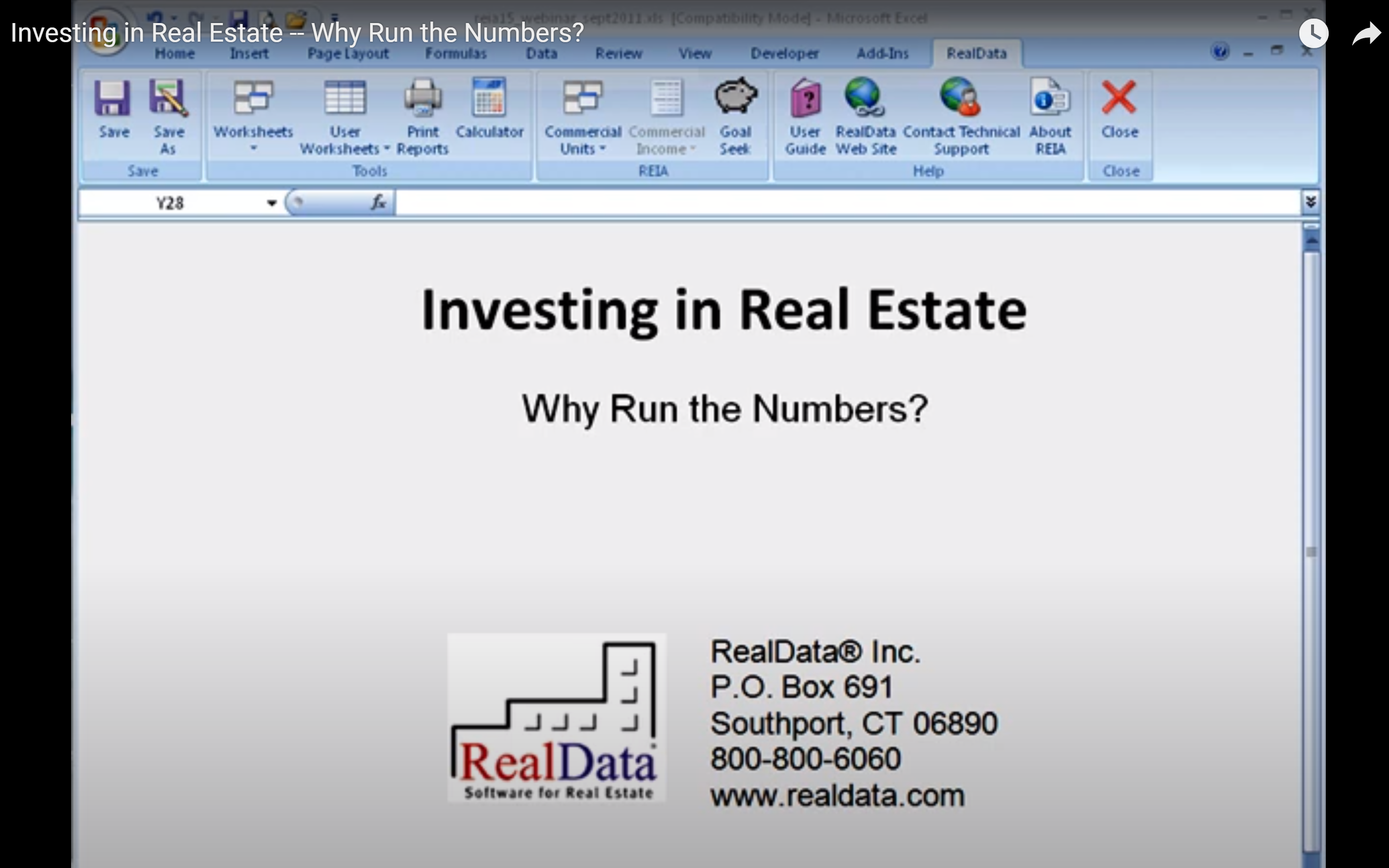 Real Data | Real Estate Investment Evaluation Software
